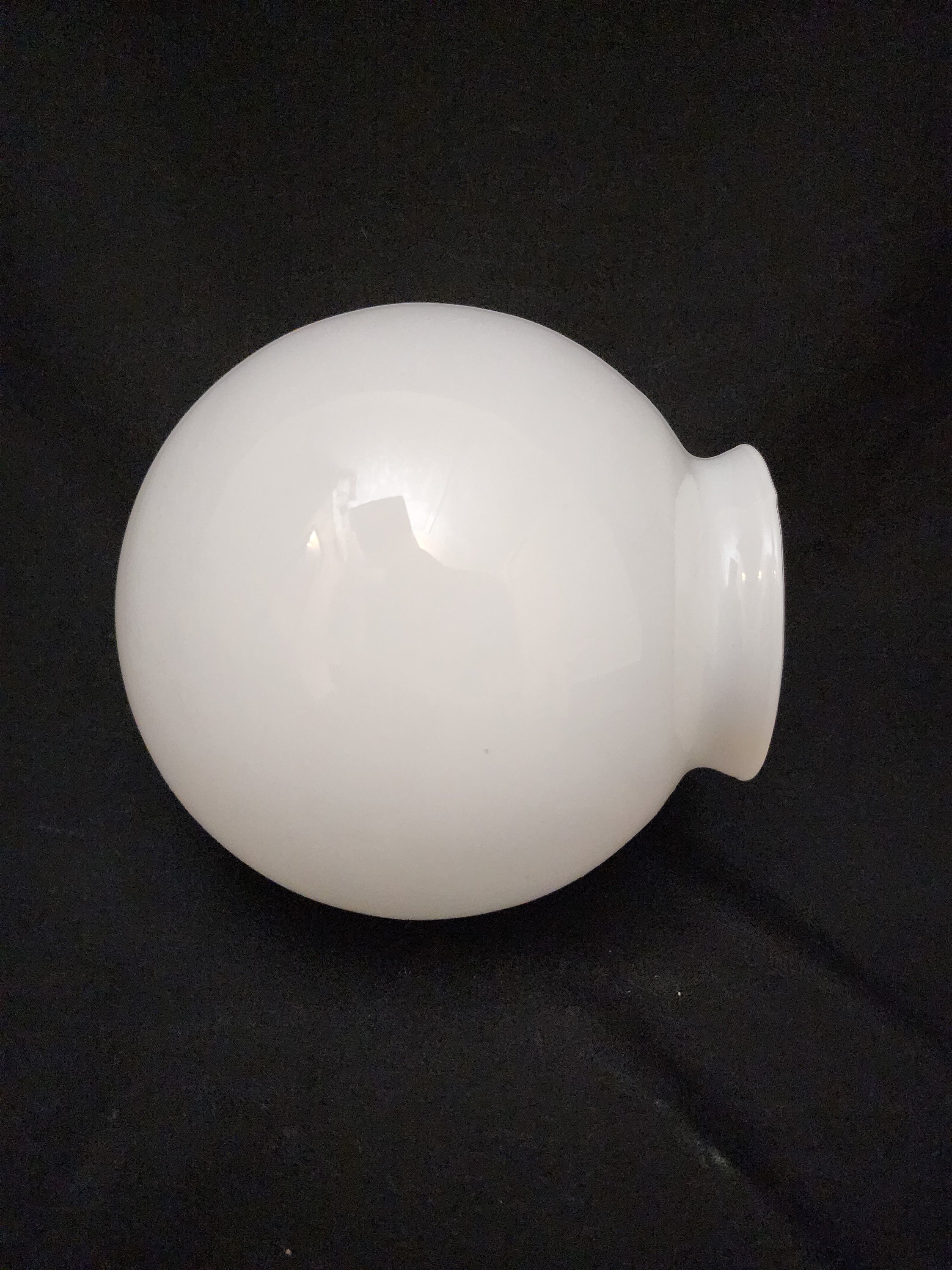 Vintage Art Deco Milk Glass Ceiling Light Globe Cover Frosted Shade ...