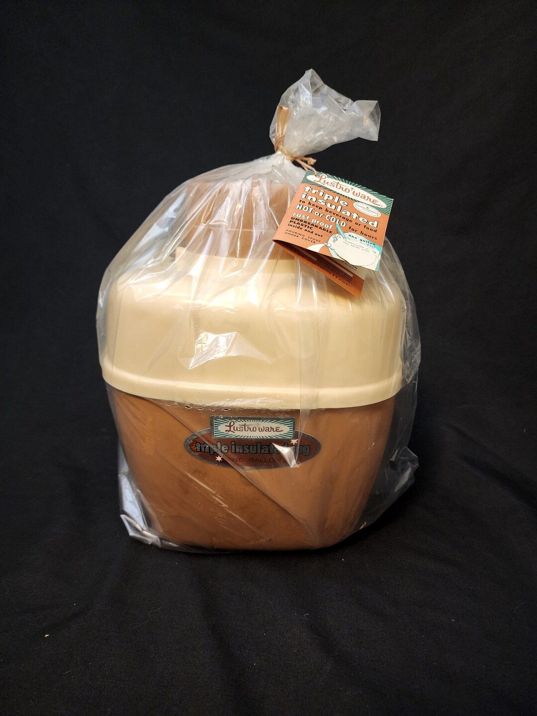 NOS Vintage Mid Century Modern Lustro-ware Insulated Gallon Jug Bottle ...