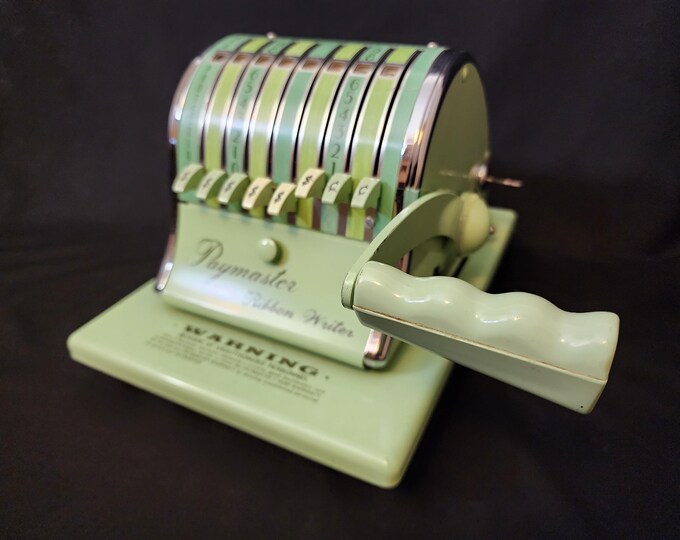 1950s Paymaster Ribbon Writer Series 8000 Check Printing Machine Mint ...