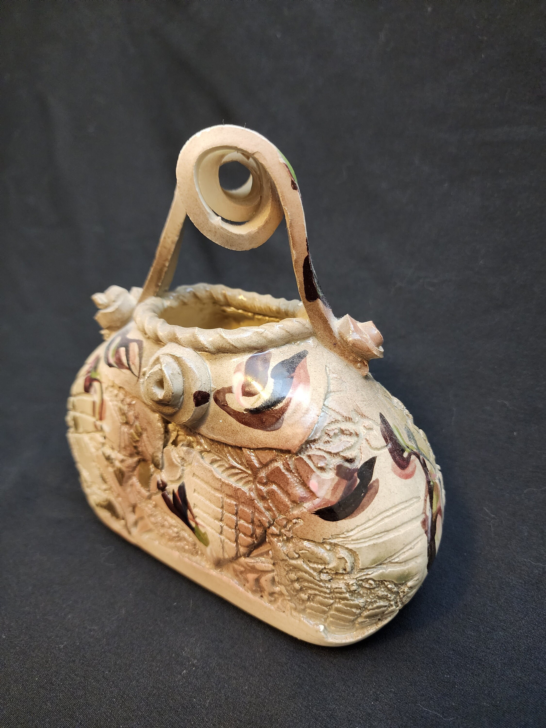 Signed Gail Markiewicz Handcrafted Art Pottery Vase Ceramic Purse ...