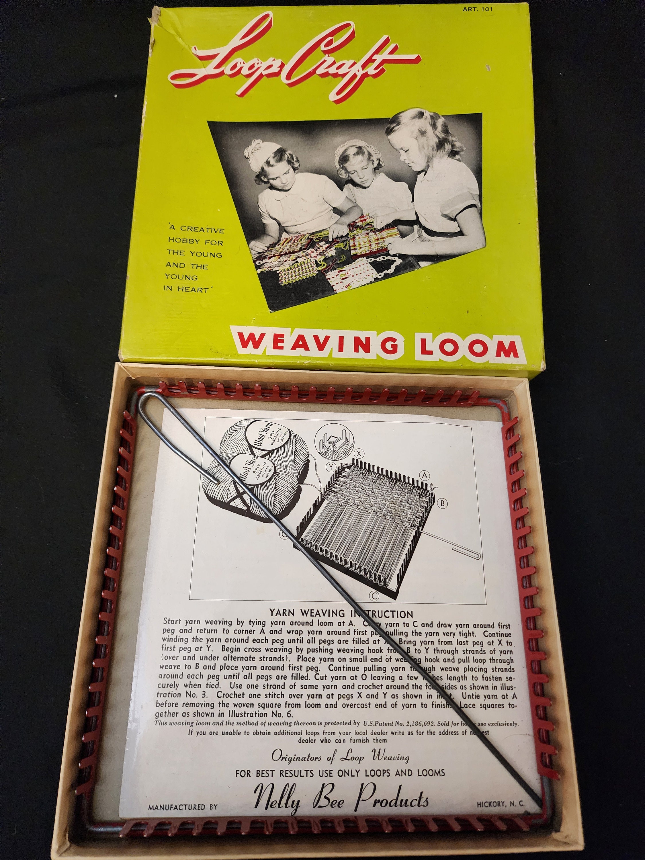 Vintage Nelly Bee Products Loop Craft Weaving W/metal Loom in Original Box B2 - Etsy