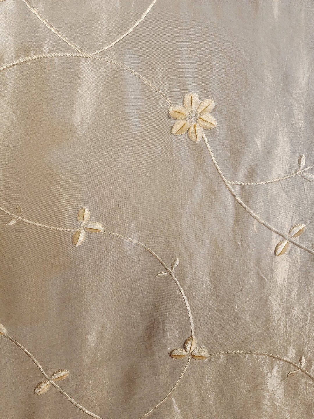 Empress Embroidered Taffeta Cream Decorating Fabric By-the-yard ...