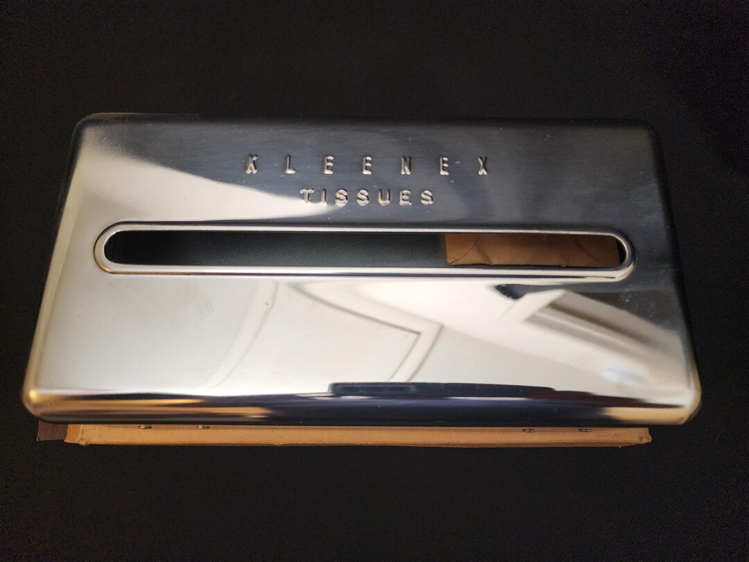 NOS Vintage Retro Kleenex Tissue Holder Chrome Wall Mounted Box ...