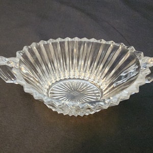 Vintage Heisey Ridgeleigh Cut Glass Clear Sugar Heavy Pressed Ribbed ...