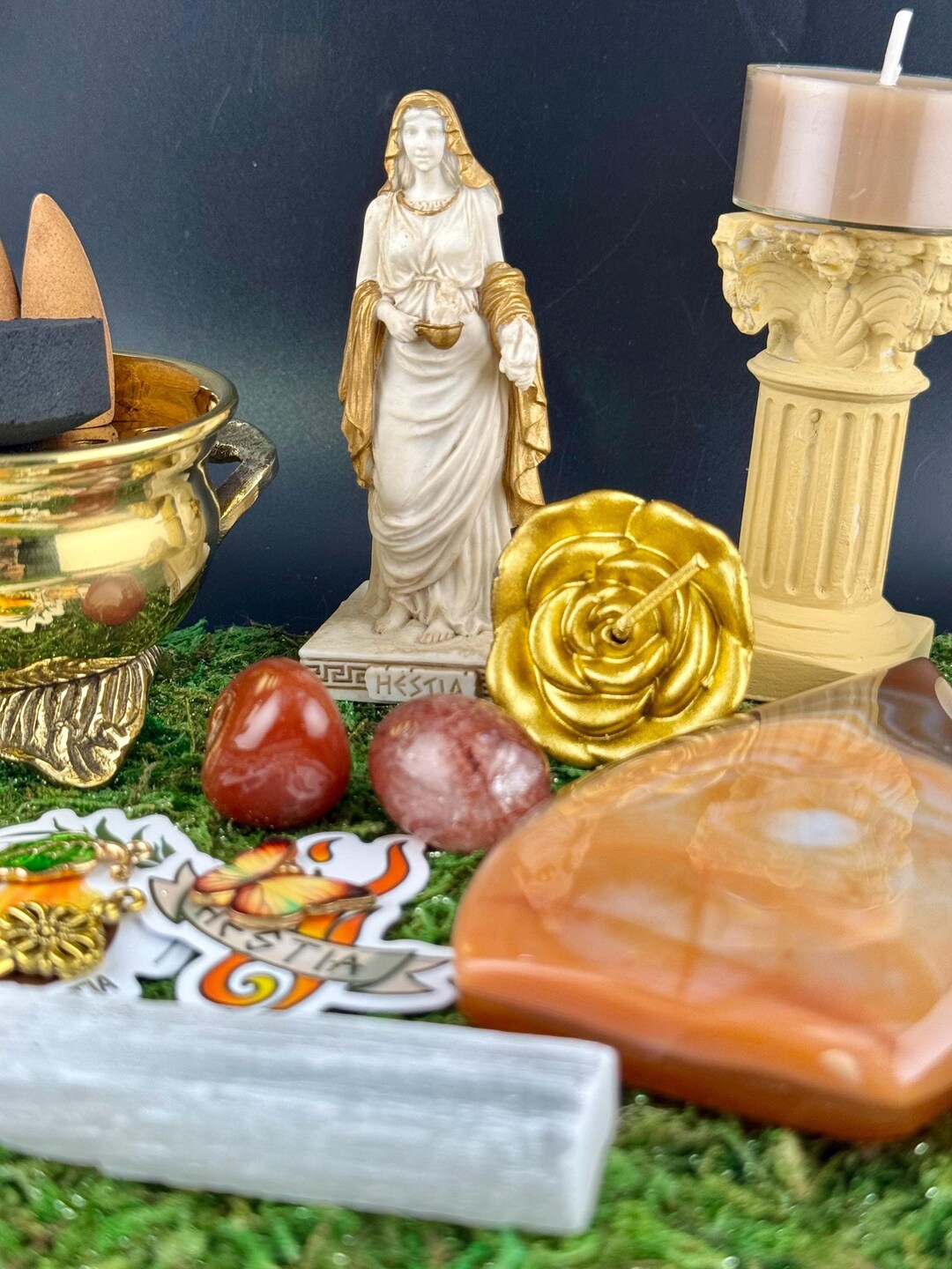 Greek Goddess Hestia Altar, Miniature Statue, Goddess of Home and ...
