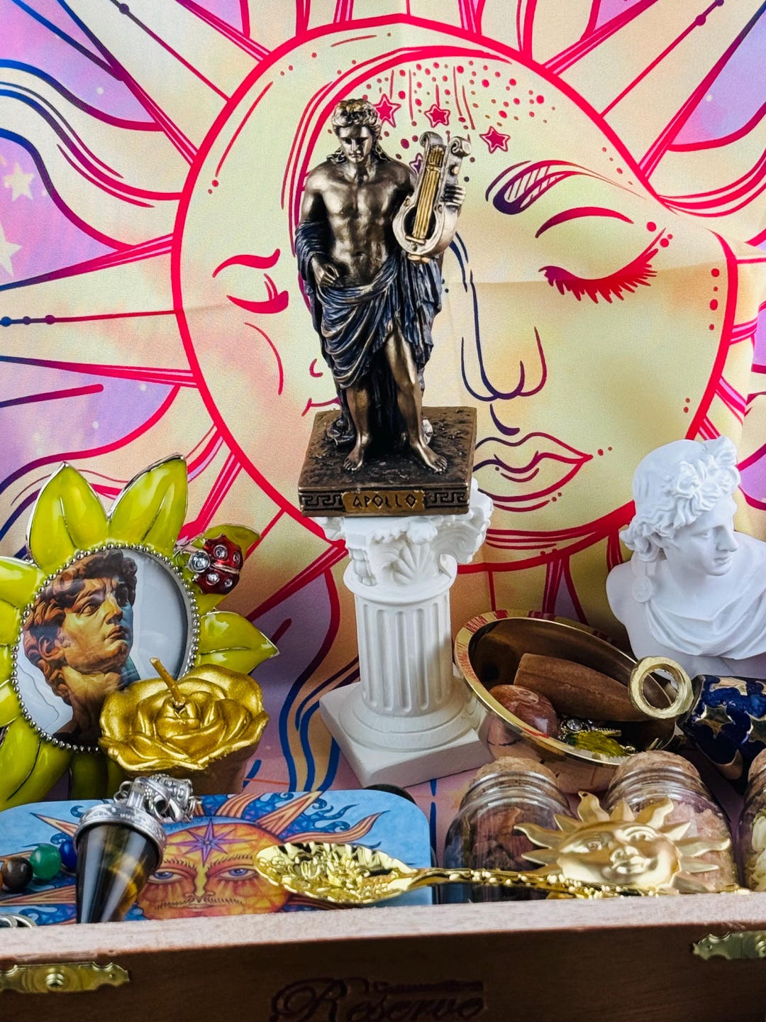 Apollo Greek God Cigar Box Altar, Travel Altar, God of the Sun - Etsy