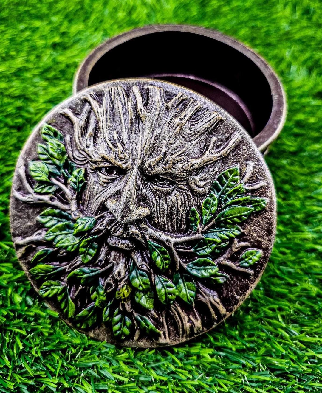 Greenman, Oak Tree, Ent, Forest God ,altar Trinket Jewlery Box - Etsy
