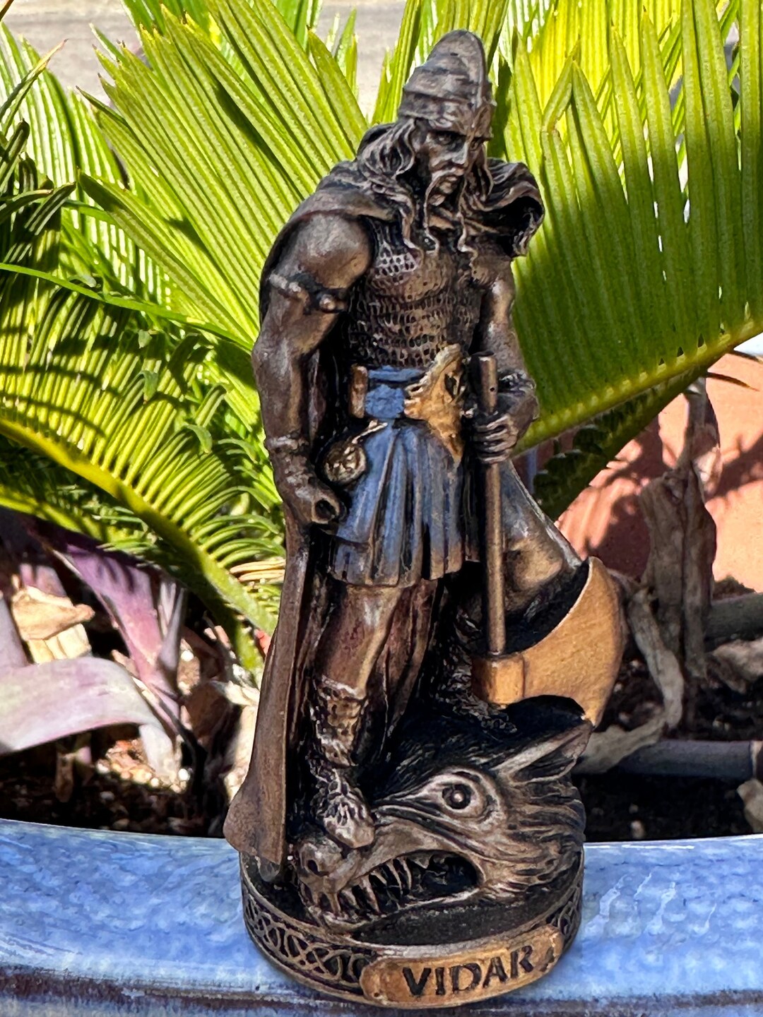 Vidar Norse God Statue MINIATURE - Etsy