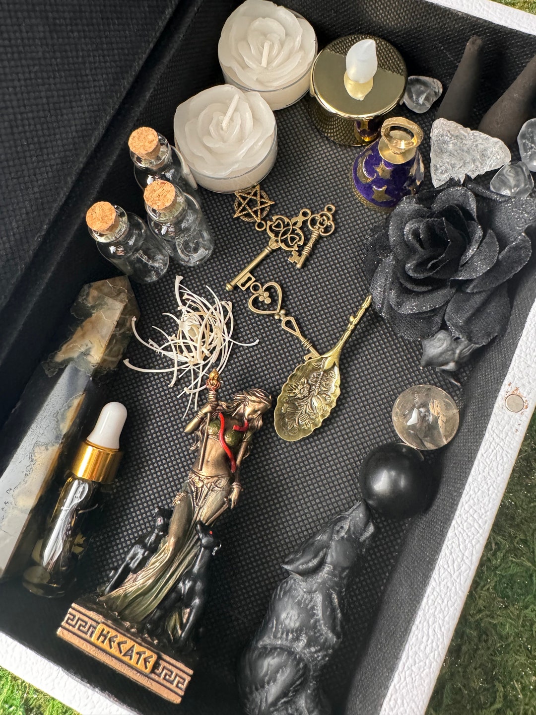Goddess Altar Hecate/triple Moon Book Box Altar Discrete. Medium Size ...