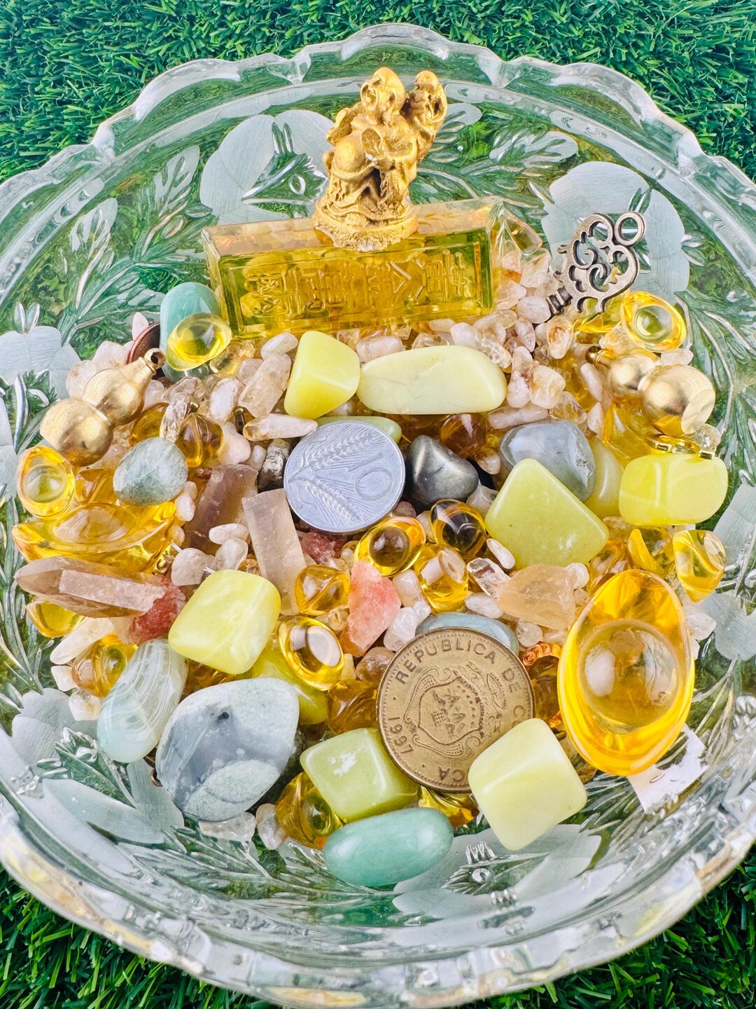 Money Bowl Mix, Lucky Crystal Confetti Scoop, Trinkets Prosperity ...