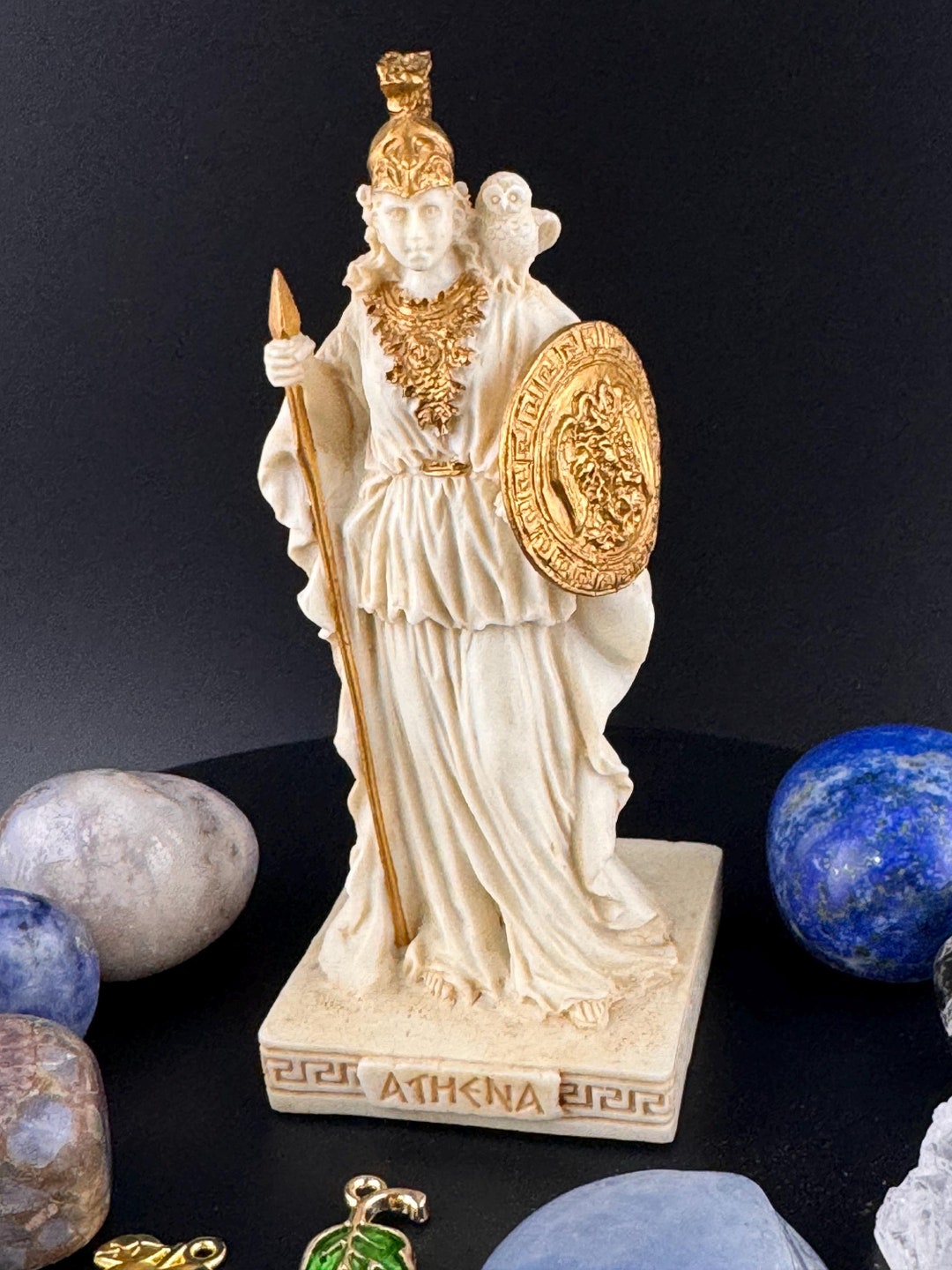 Athena Greek Goddess Altar, Crystals Set, Mini Statue - Etsy