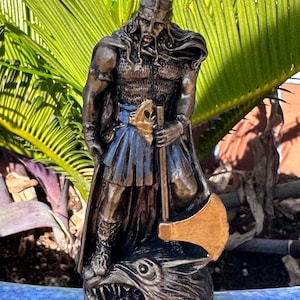 Vidar Norse God Statue MINIATURE - Etsy