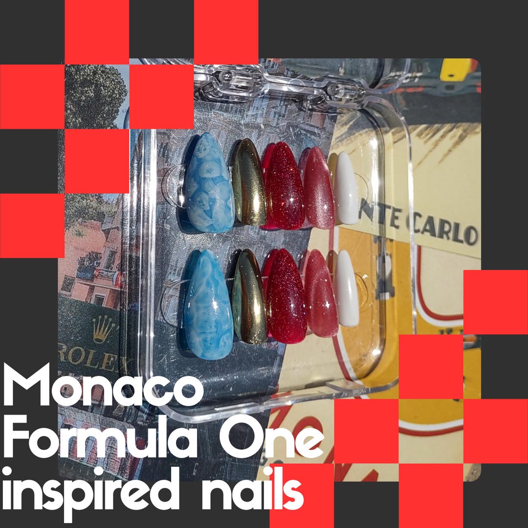 Monaco Monte Carlo F1 Inspired Press on Nails - Etsy