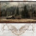 Rustic Cabin Art Textured Forest Wall Art Large Landscape, Downloadable ...