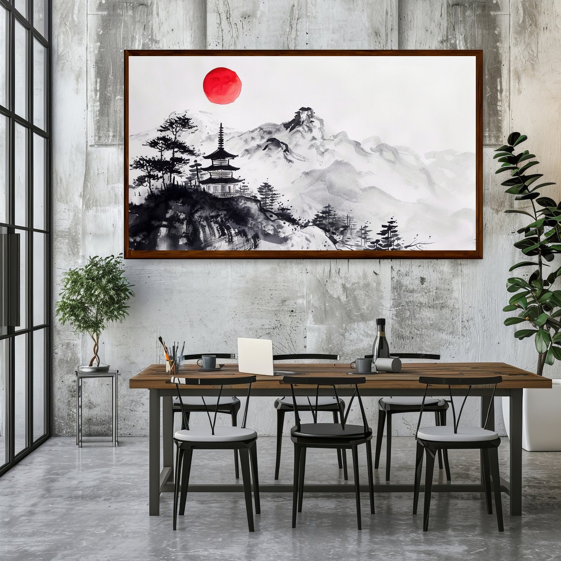 Sumi-e Ink Art - Japanese Zen Wall Art, Minimalist Nature Downloadable ...