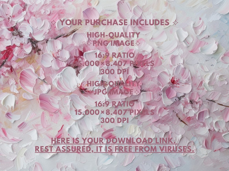 Cherry Blossom Sakura Art, Textured Acrylic Painting, Japanese Wall ...