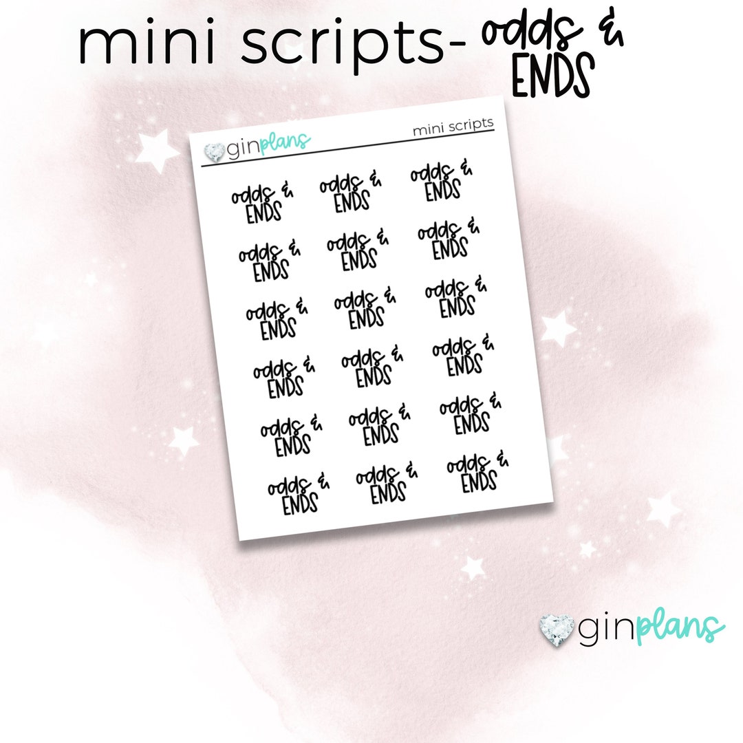 Washi Paper Stickers-mini Scripts Stickers-planner and Journaling-black ...