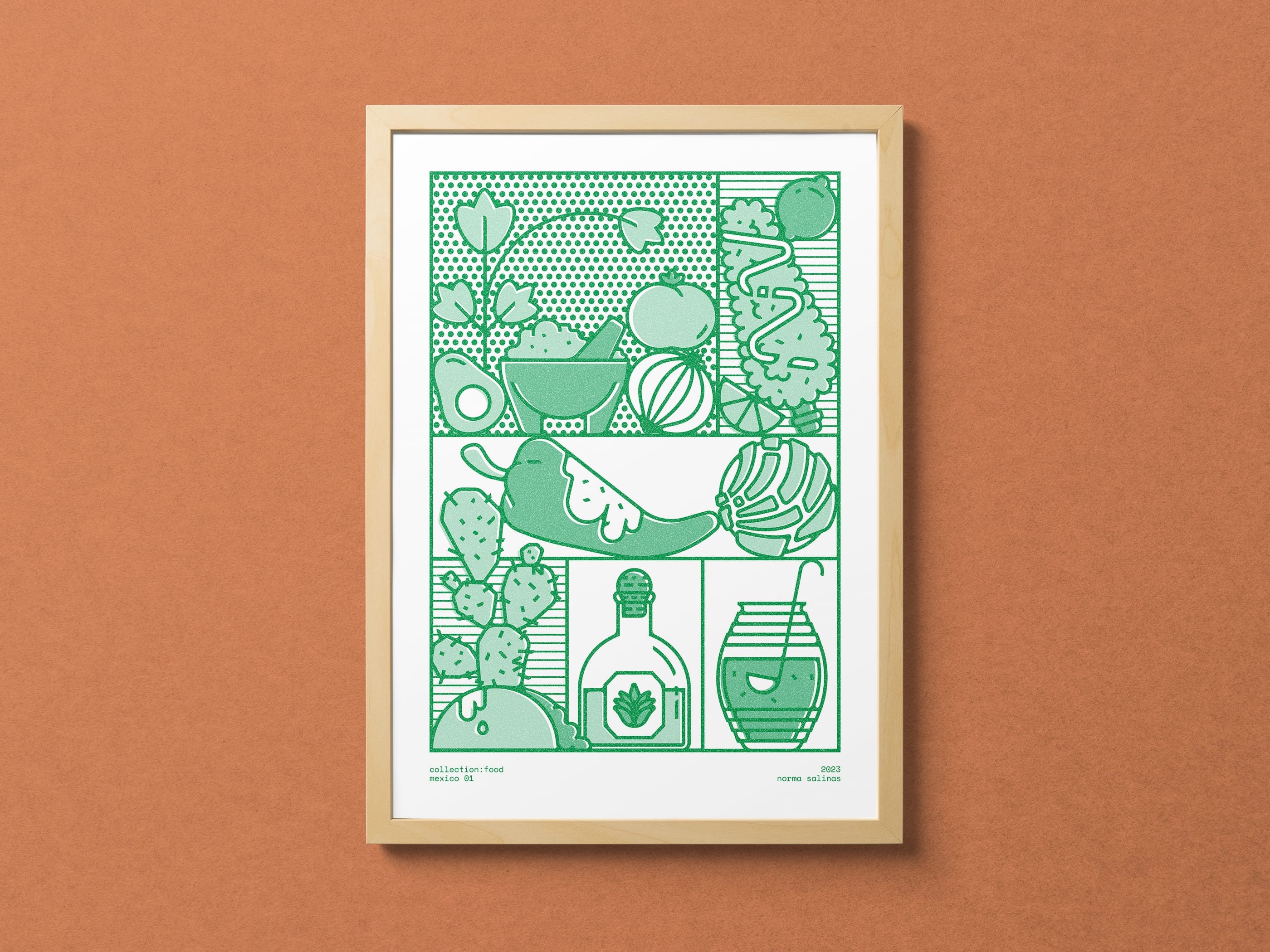 Mexican Food Art | A3 Riso Print Comida Mexicana | Authentic Cuisine ...