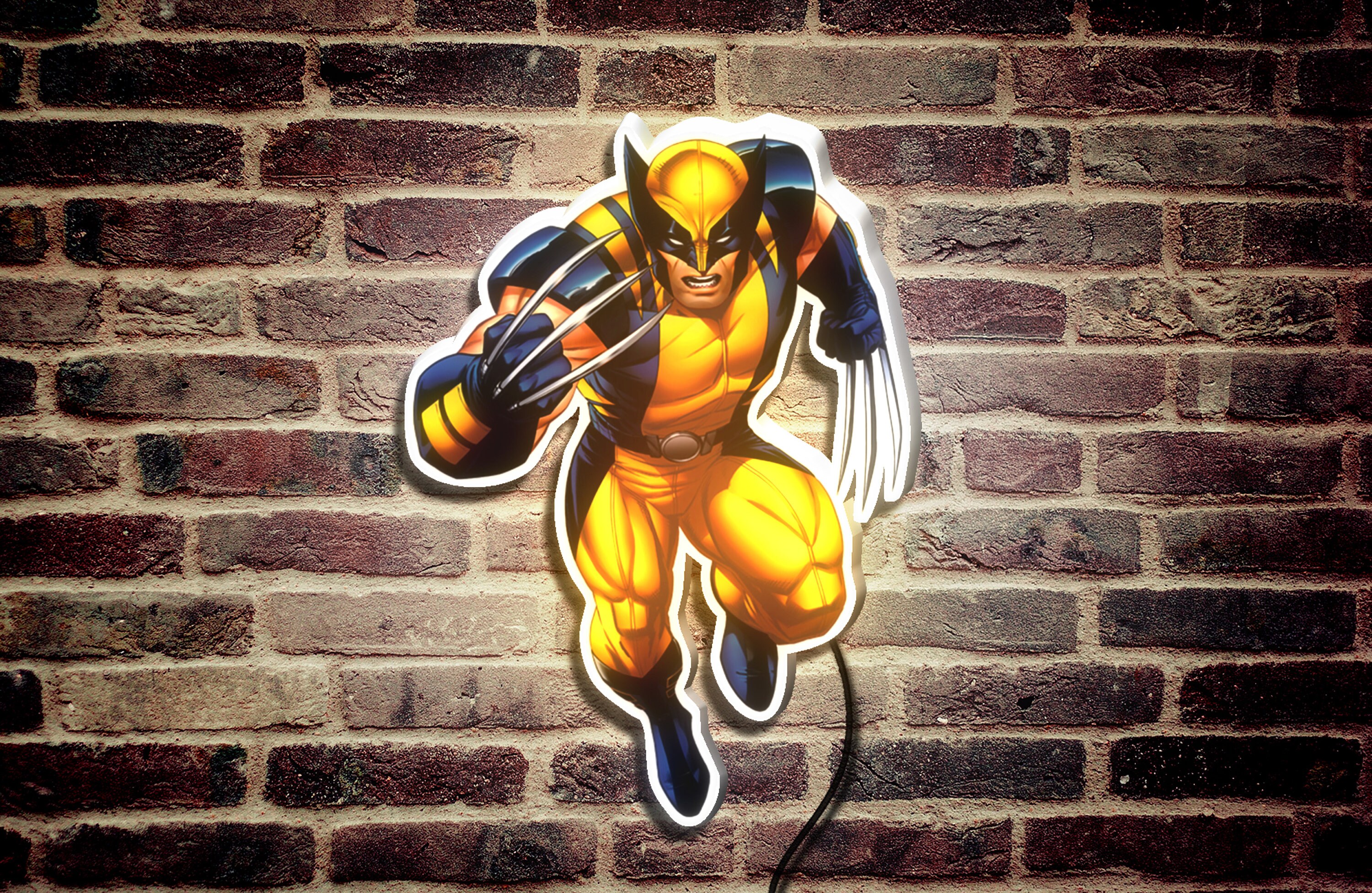 Wolverine 3D Printed LED Lightbox Dynamic Design Dimmable Handmade Home USB Powered X-men ...