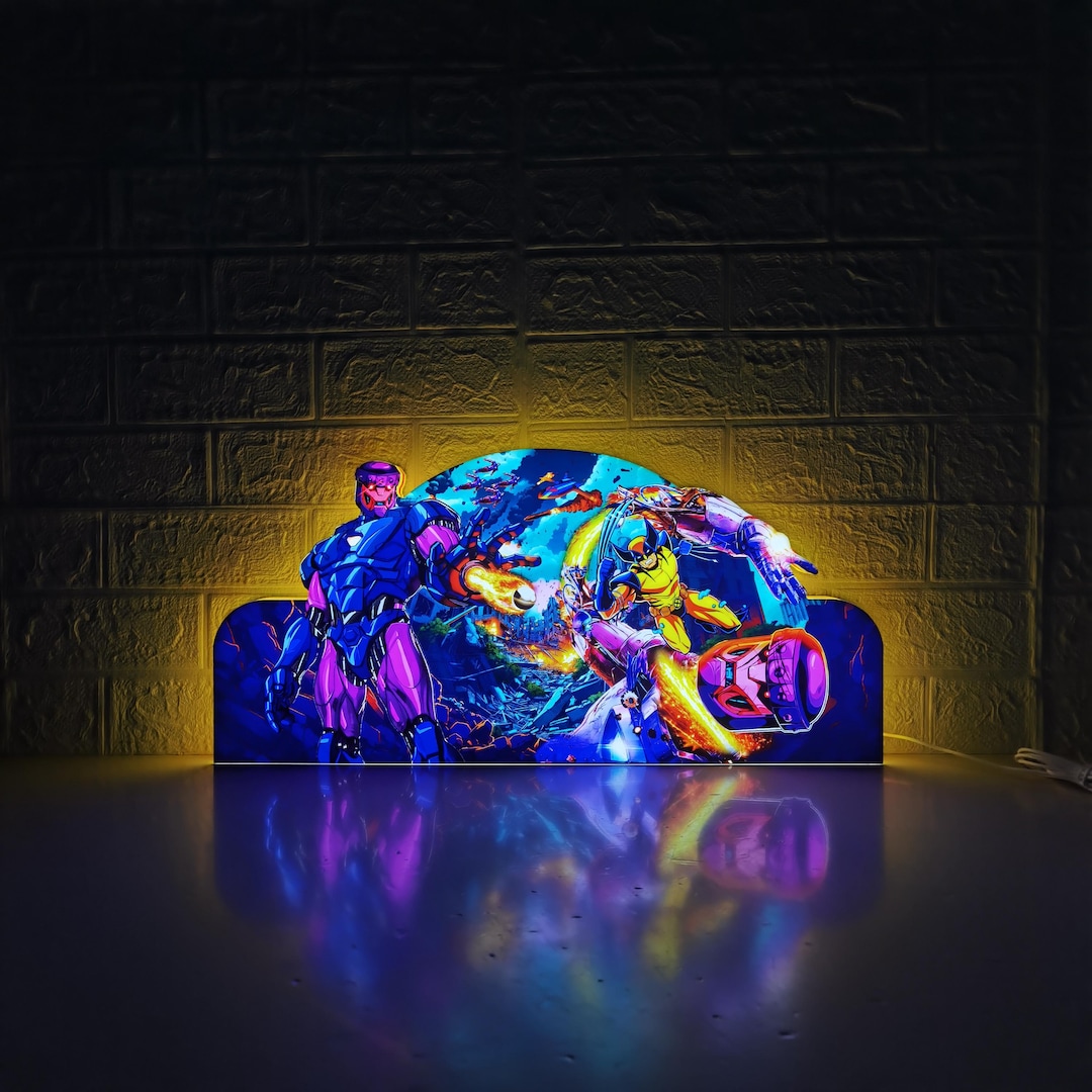 Uncanny X-men Pinball Topper | Wolverine Vs. Sentinel LED Lightbox - Etsy