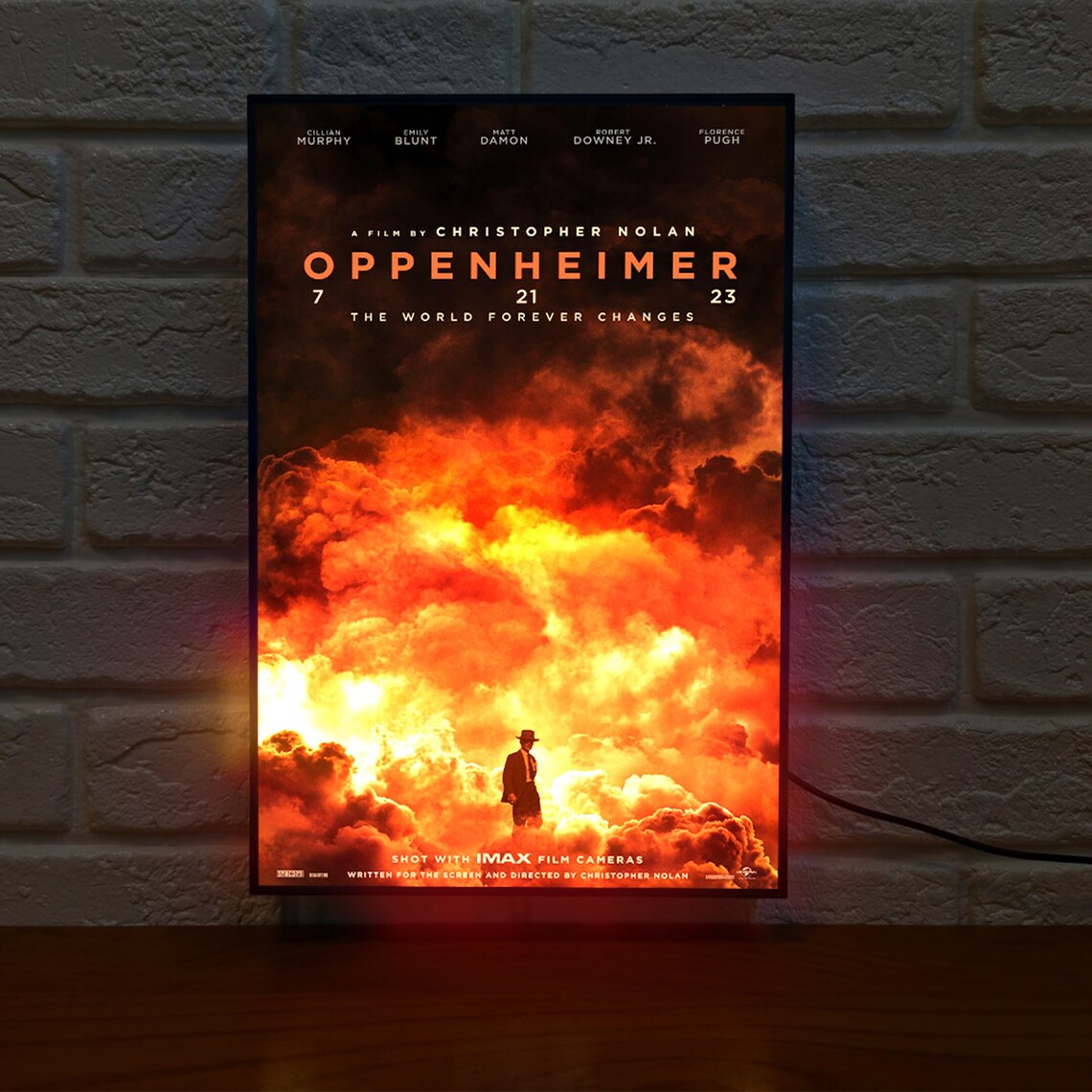 Oppenheimer Movie Poster LED Lightbox Illuminate Your Space With ...