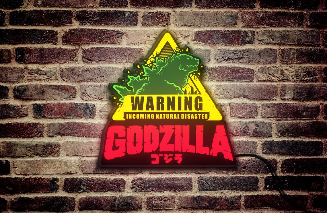 Ultra Rare Godzilla Warning Pinball Topper LED Lightbox - Limited ...