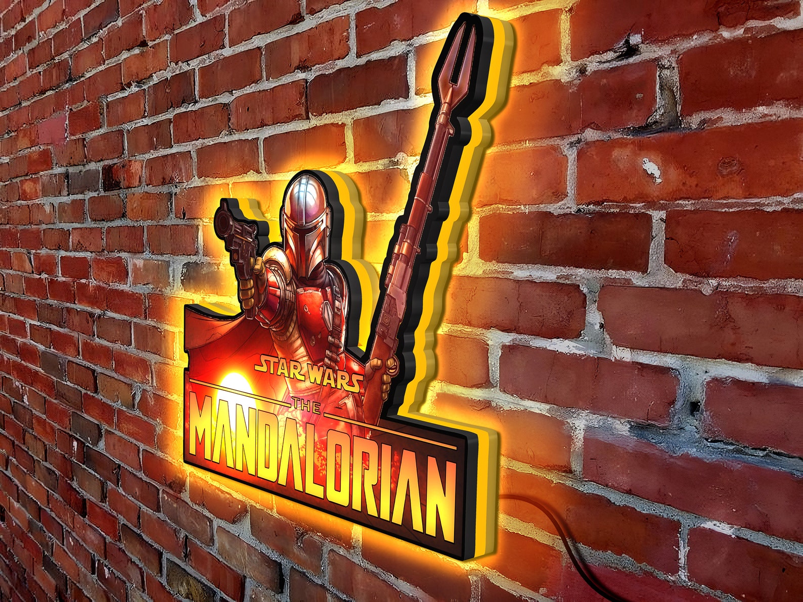 Rare the Mandalorian Pinball Topper LED Lightbox - Enhance Your Star ...