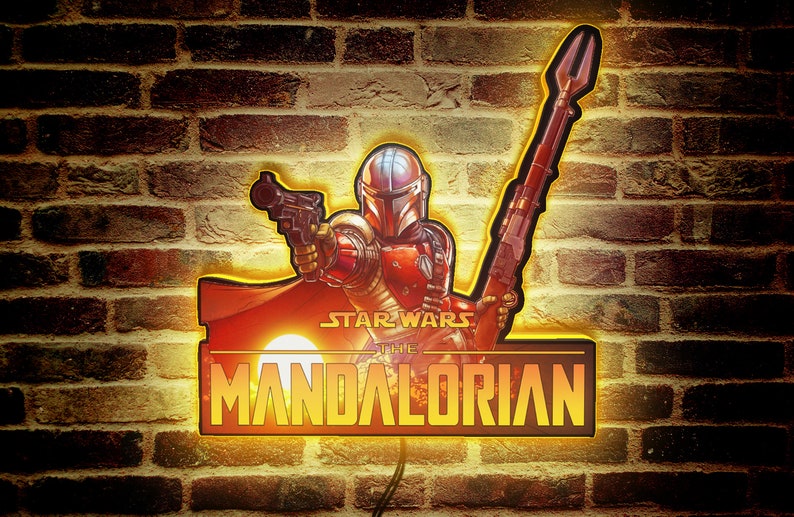 Rare the Mandalorian Pinball Topper LED Lightbox - Enhance Your Star ...