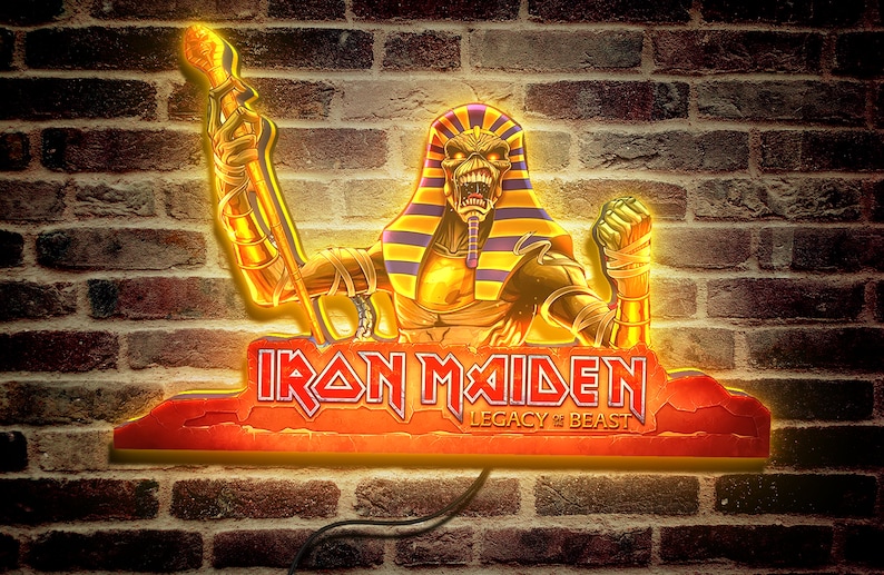 Iron Maiden Legacy of the Beast Pinball Topper LED Lightbox - ¡eleva Tu ...