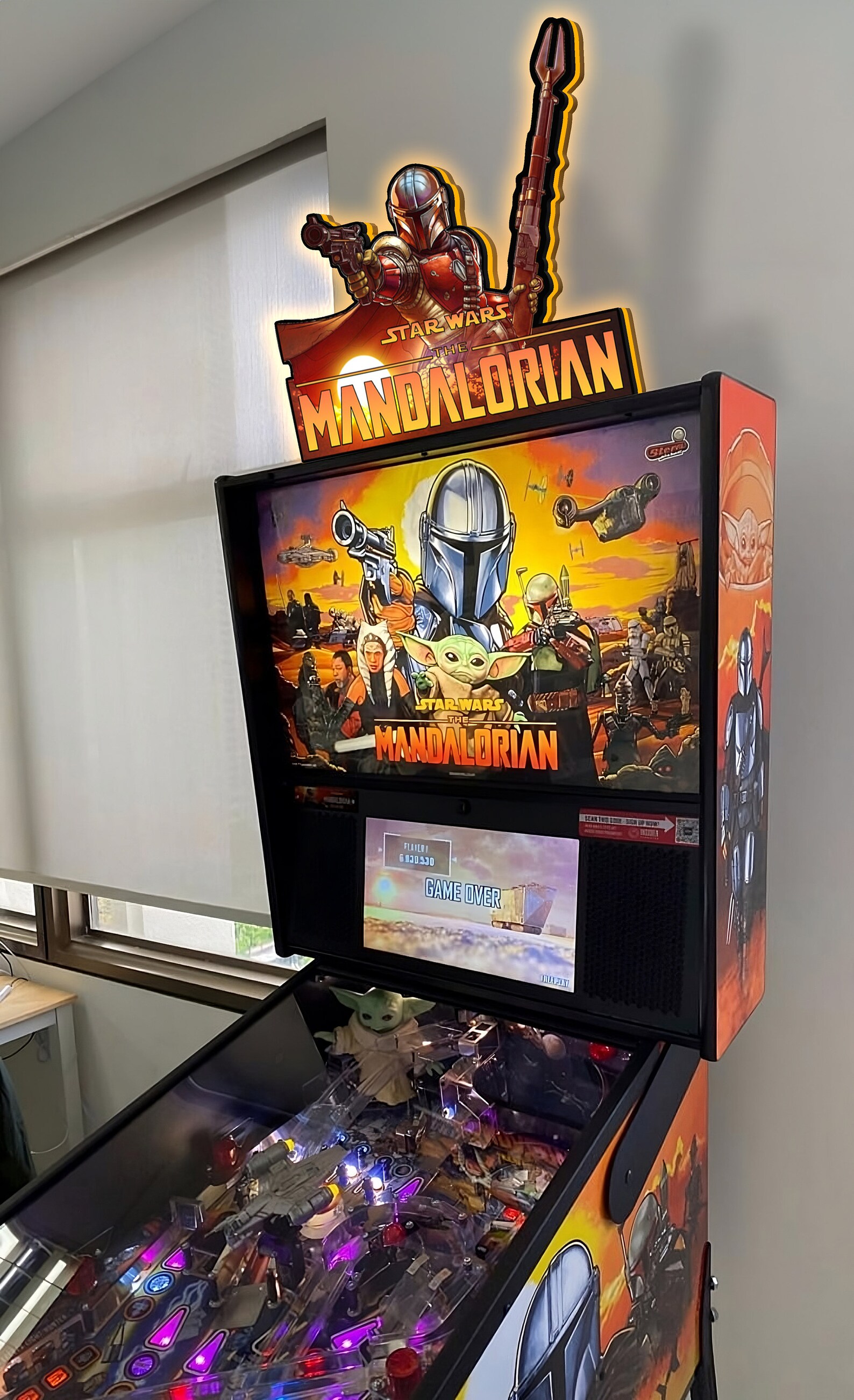 Rare the Mandalorian Pinball Topper LED Lightbox - Enhance Your Star ...