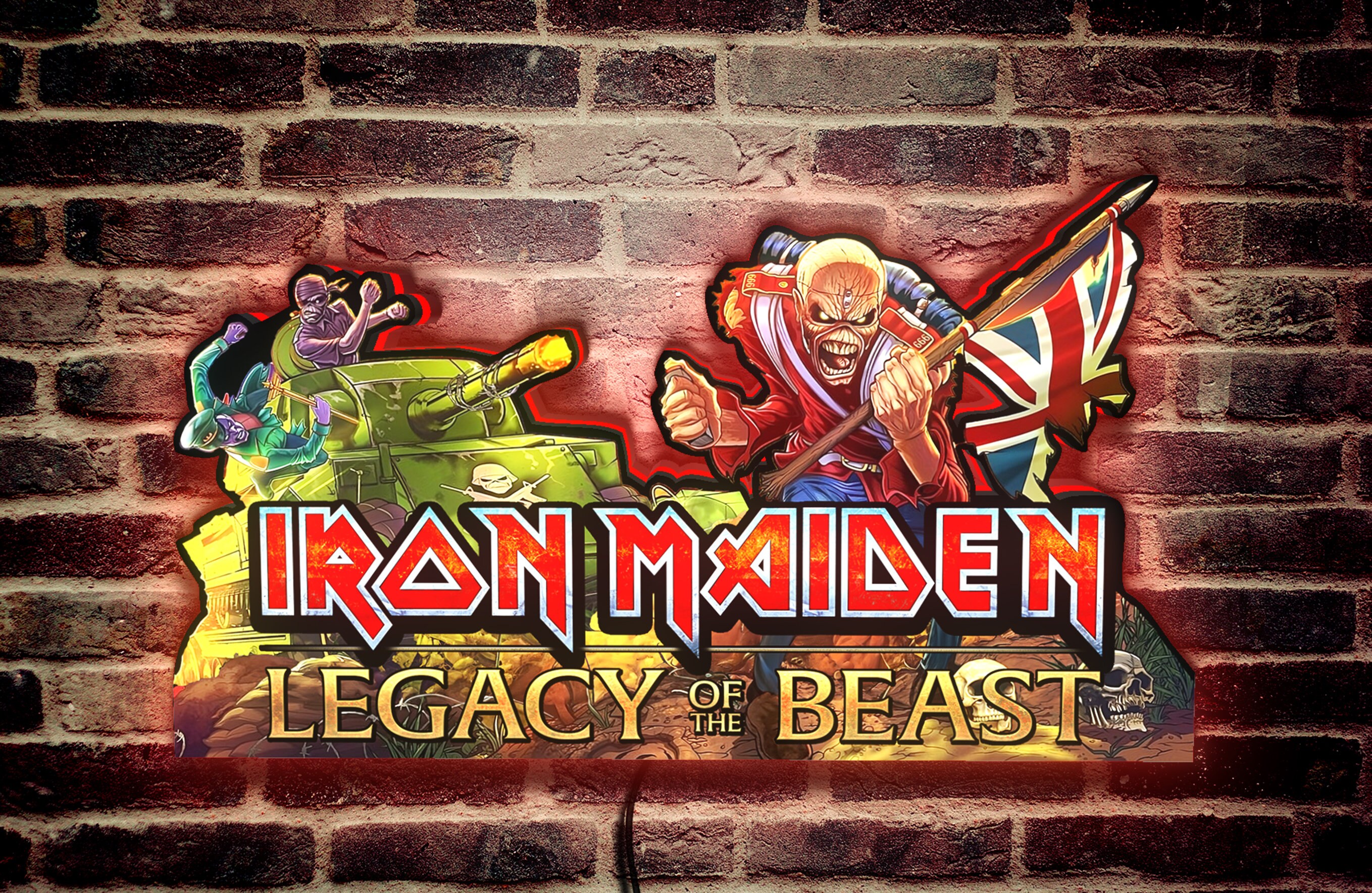Iron Maiden Legacy of the Beast Pinball Topper LED Lightbox - ¡eleva Tu ...