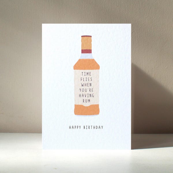 Rum Birthday Card Card - Etsy UK
