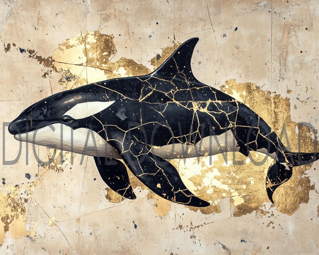 Orca AI Wall Art Digital Art AI Abstract Art Abstract Wall Art Abstract ...