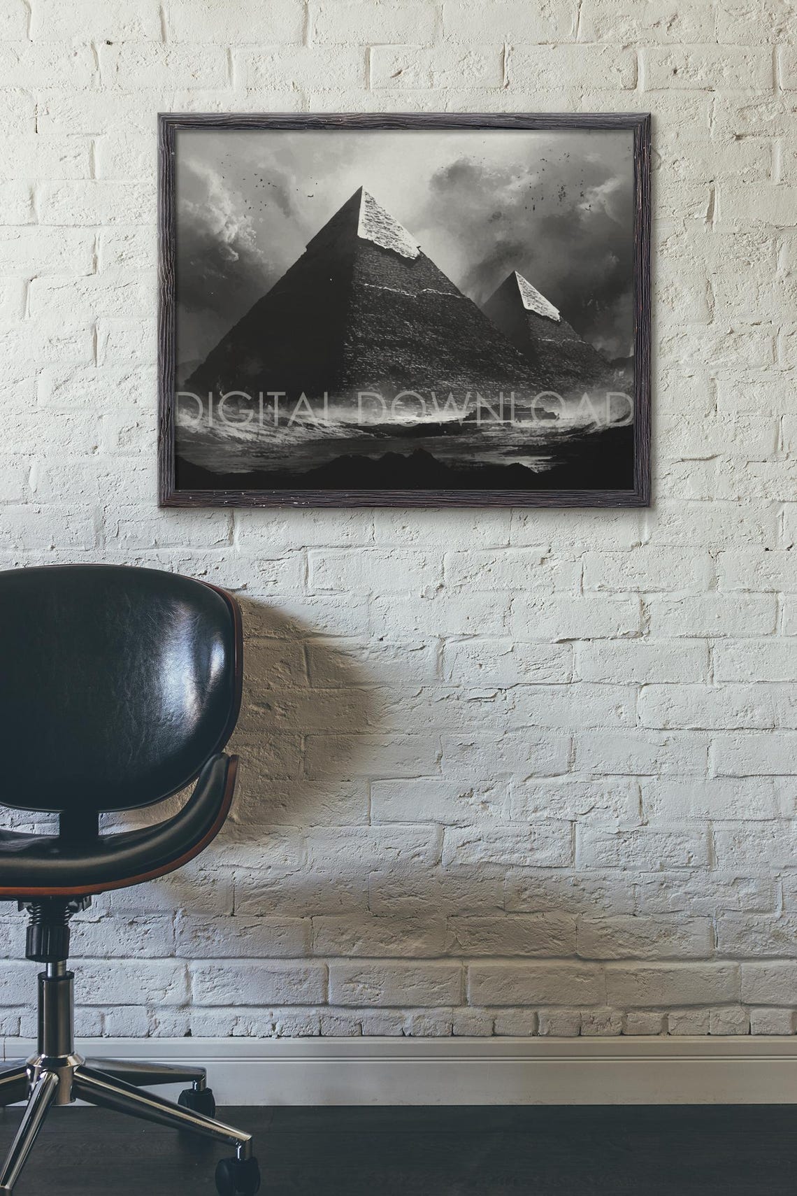 Great Pyramids of Giza in Blk & Wht Gothic - Art and Collectables ...
