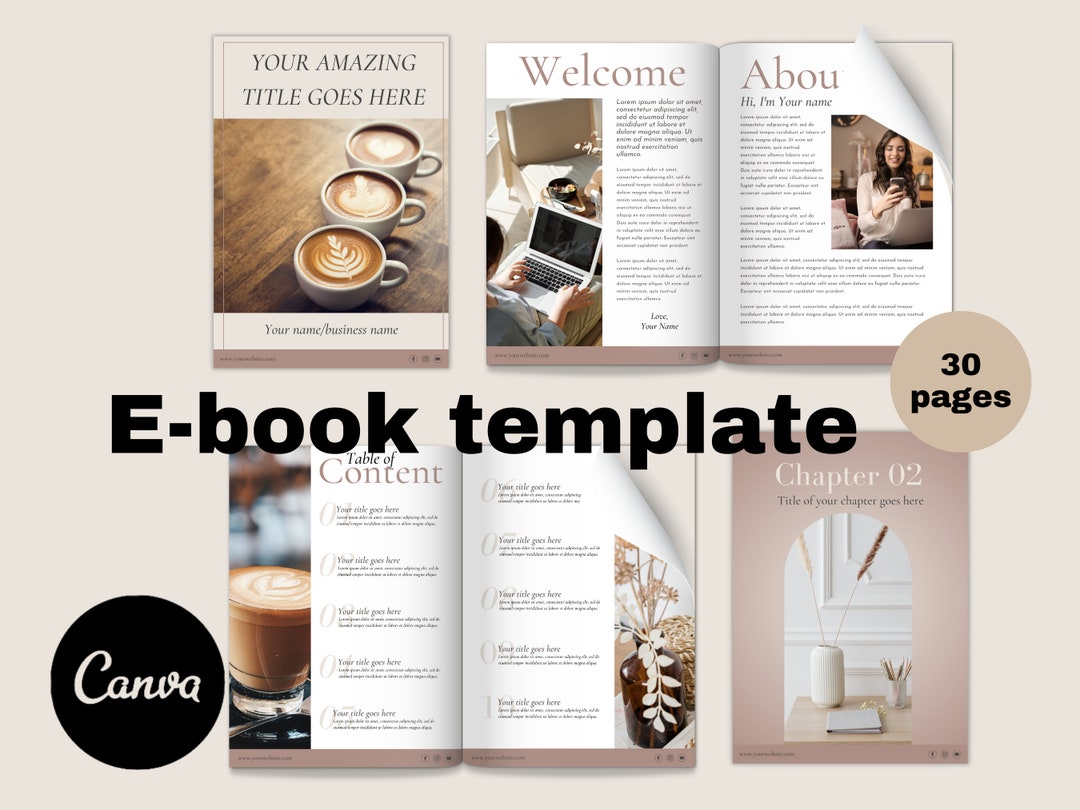 30 Page Ebook Template Canva | Editable Ebook Template | Ebook Digital ...