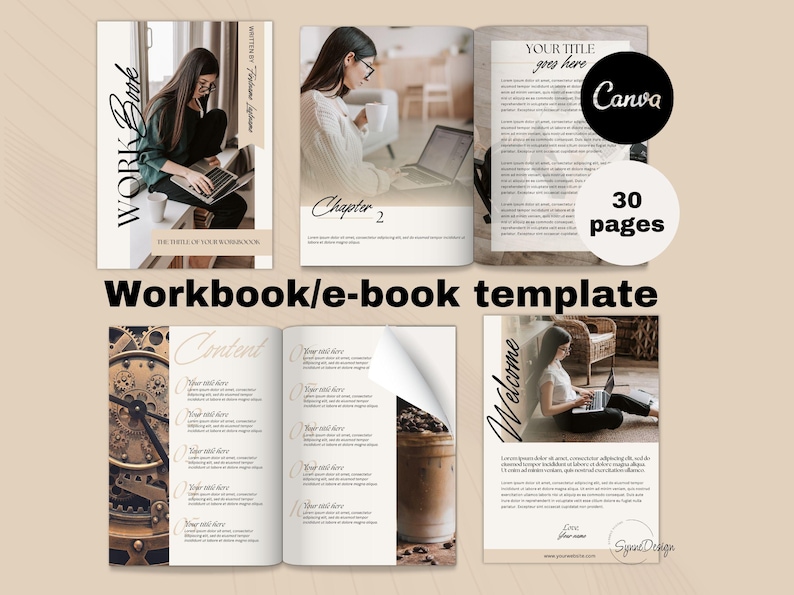 30 Page Ebook Template Canva | Editable Ebook Template | Ebook Digital ...