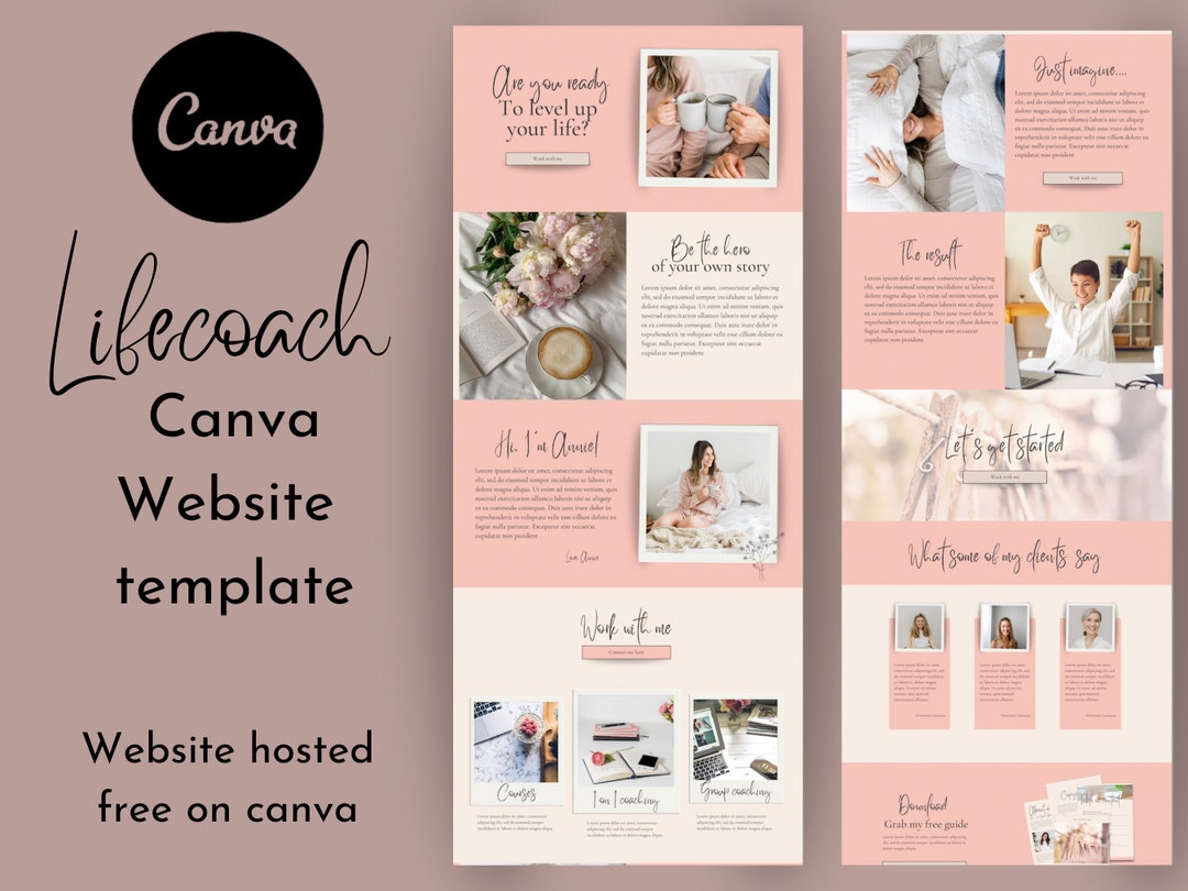 Life Coach Website Template | Canva Website Template | Website ...