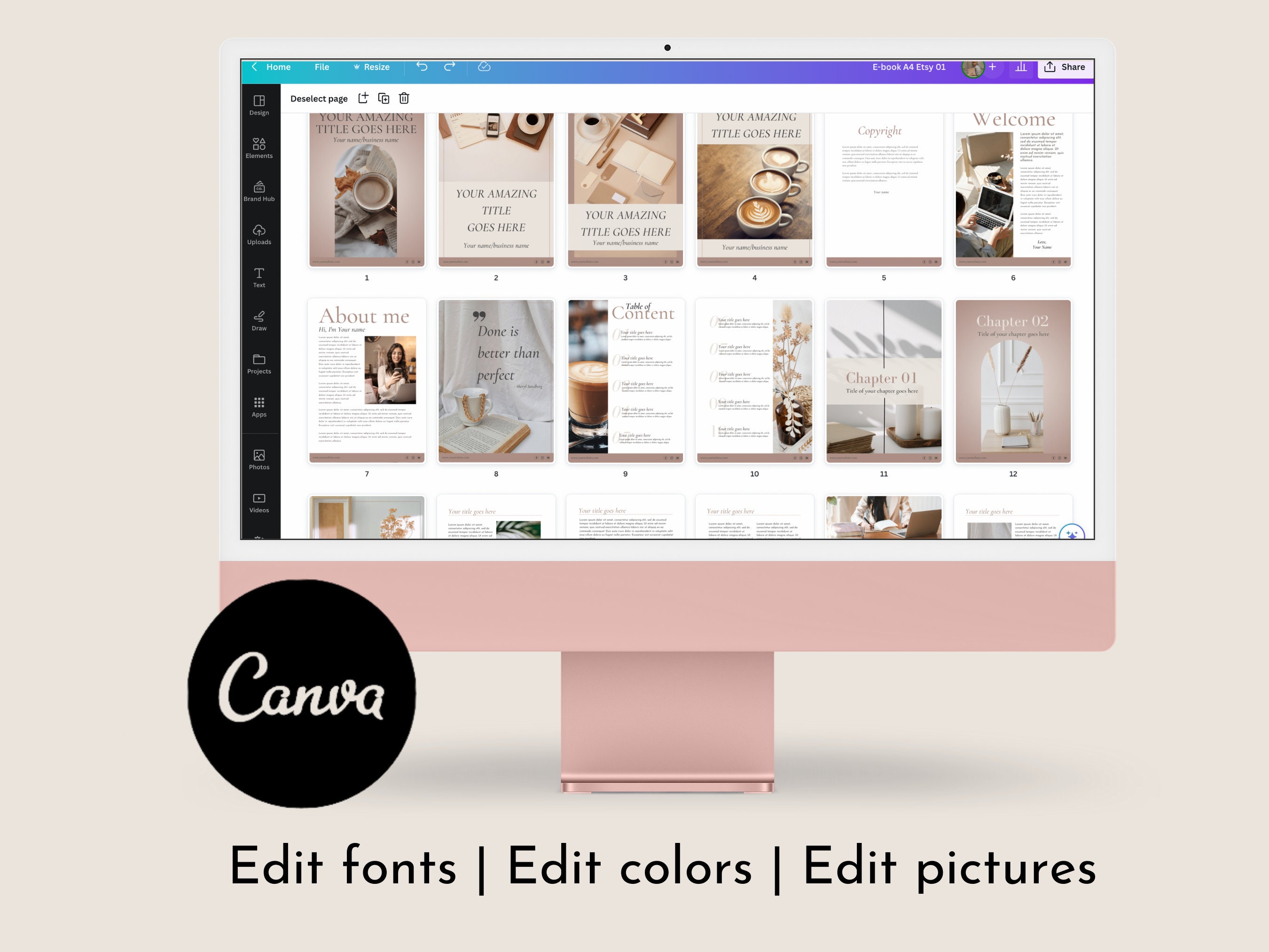 30 Page Ebook Template Canva | Editable Ebook Template | Ebook Digital ...