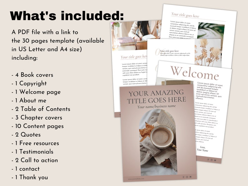 30 Page Ebook Template Canva | Editable Ebook Template | Ebook Digital ...