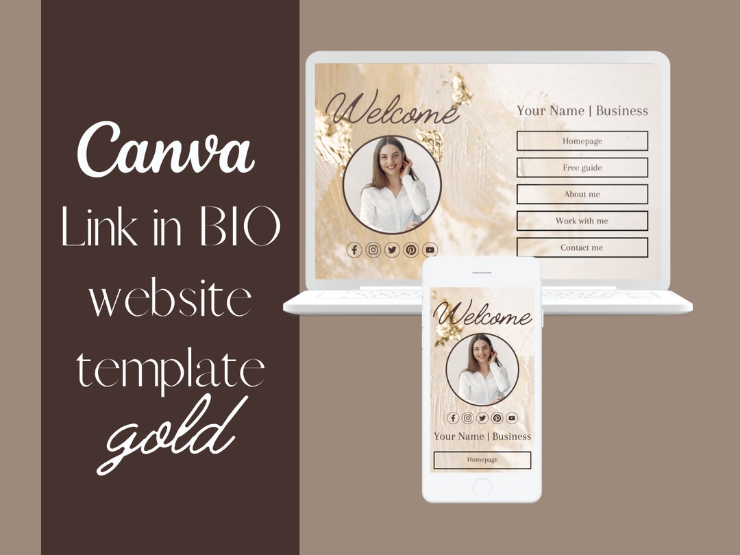 Canva Link in Bio Template Link in Bio Website Template Canva Template ...