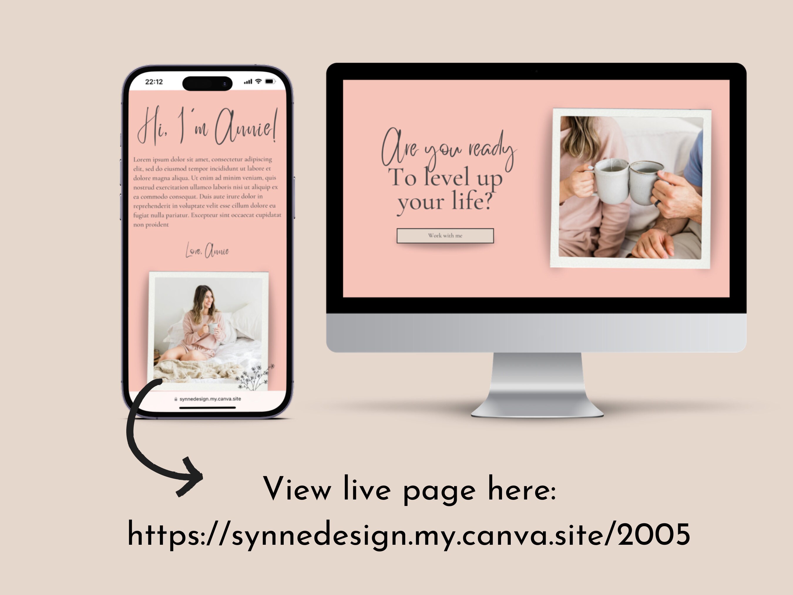Life Coach Website Template | Canva Website Template | Website ...