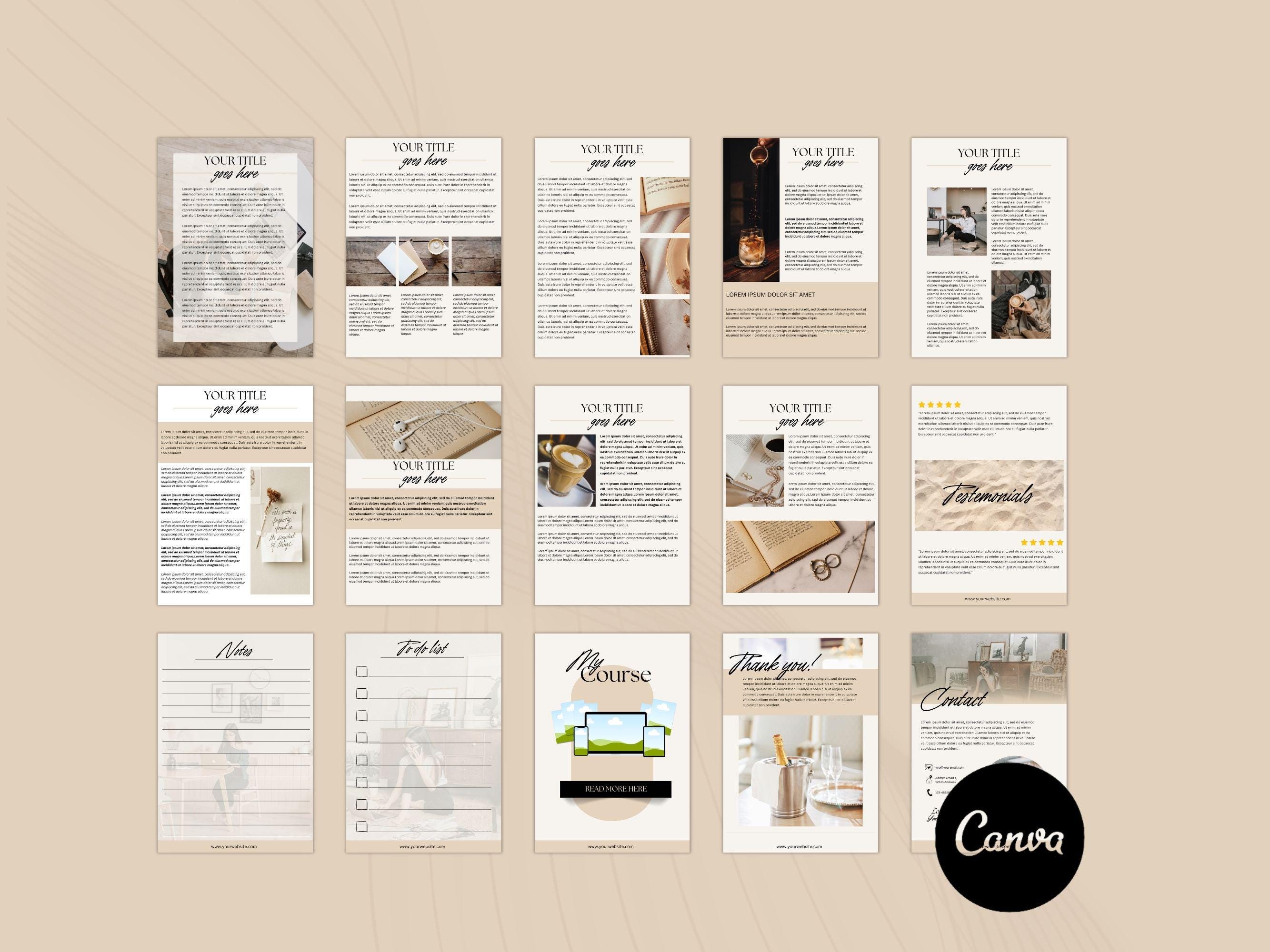 30 Page Ebook Template Canva | Editable Ebook Template | Ebook Digital ...