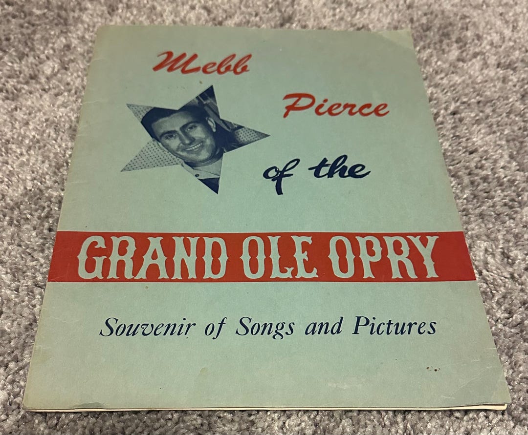 1950’s Grand Ole Opry Souvenir Webb Pierce - Etsy