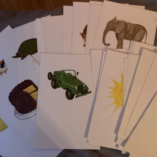 Large Flash Cards - Etsy