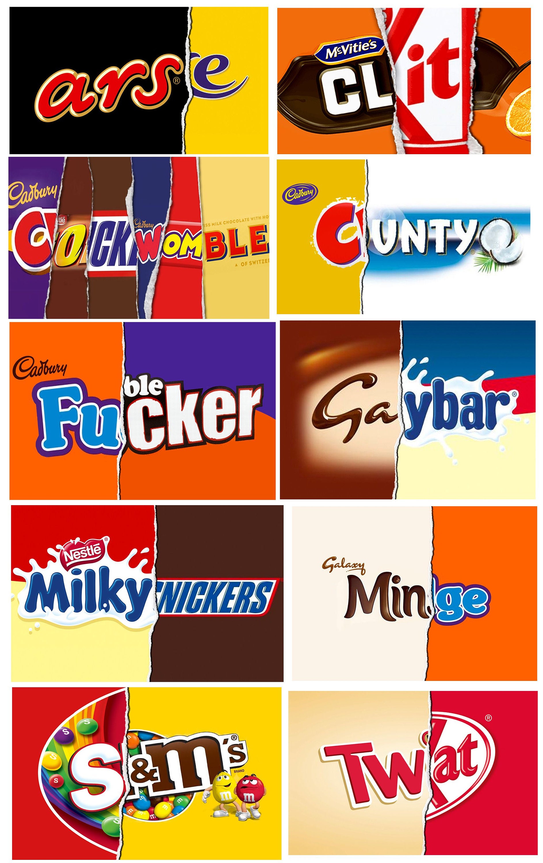 Funny Chocolate Bar Wrapper Inspired Digital Images - Etsy