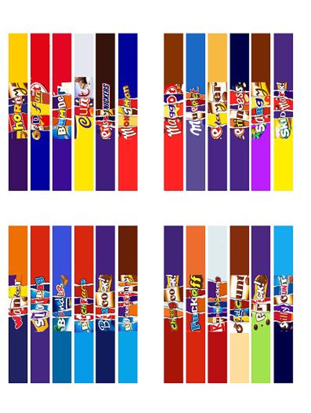 Funny 2 Finger Chocolate Bar Wrapper Inspired Digital Images - Etsy
