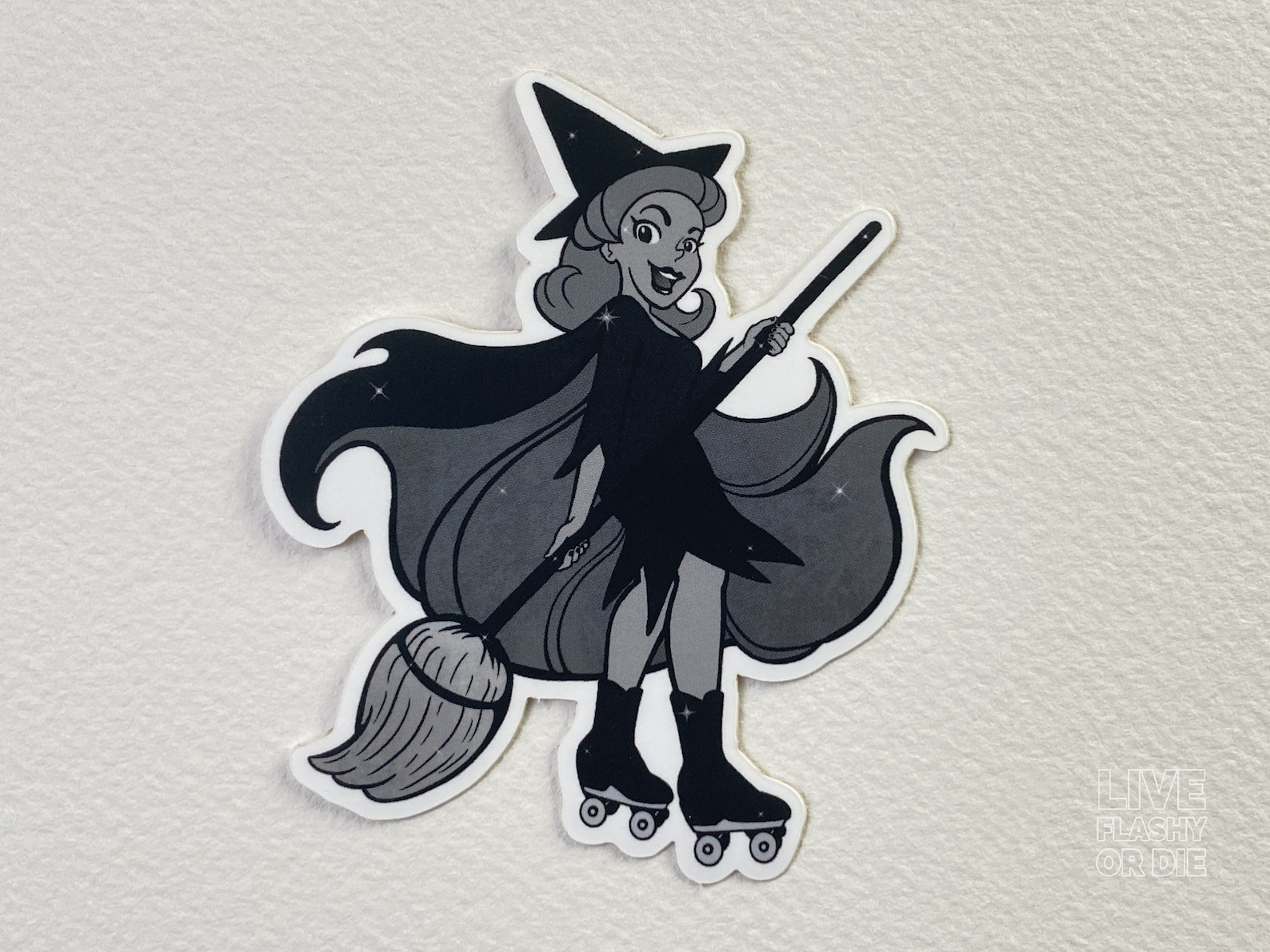 Spellbound Skate Witch | Retro Roller Skating Sticker | Bewitched ...