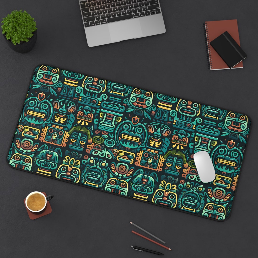 Mayan Pattern 3 Print Custom Large Extended Gaming Mouse Pad, Graphical ...