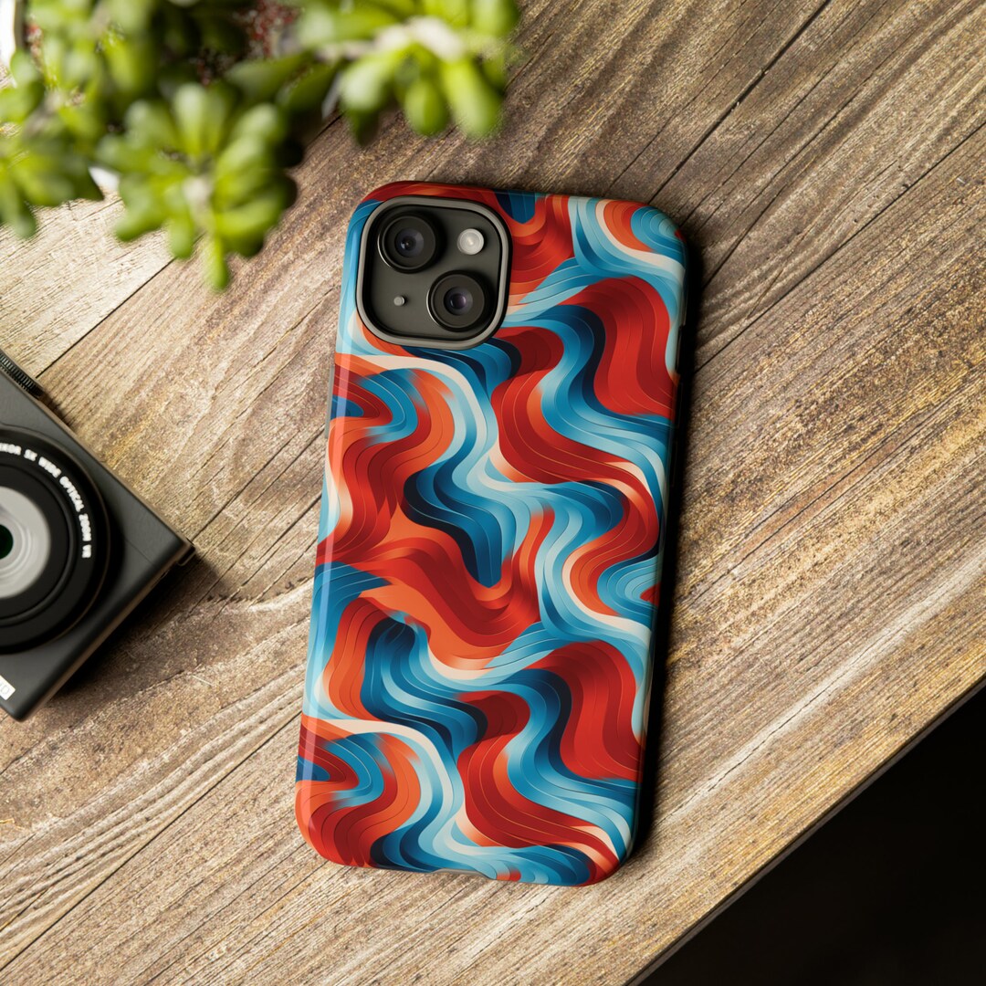 Vibrant Line Waves Artwork Patterns Phone Case, Trendy Gift for Iphone ...
