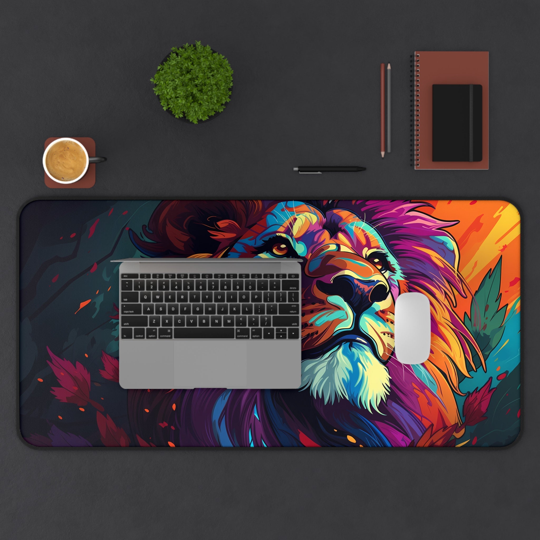 Colorful Lion Head Print Custom Large Extended Gaming Mouse - Etsy